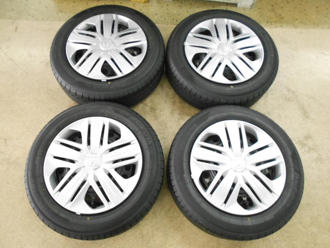 HONDA GK系 フィット純正 スチールホイール & YOKOHAMA Bluearth E50 84H | カー用品 タイヤホイールセット ...