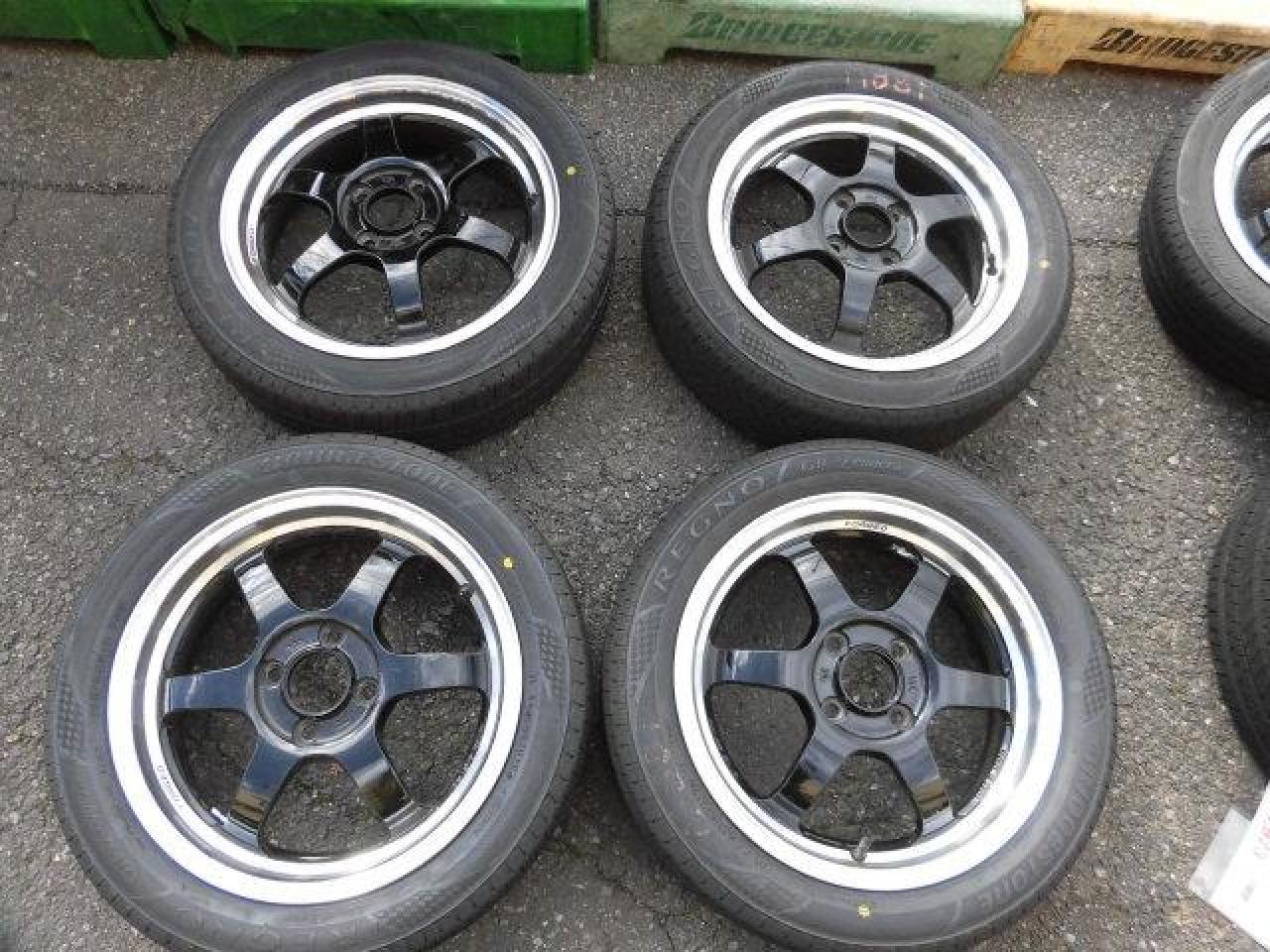 RAYS(レイズ) VOLK RACING(ボルク レーシング) TE37 KCR ブラック/FDMCリム + BRIDGESTONE(ブリヂストン) REGNO GR-Leggera ...