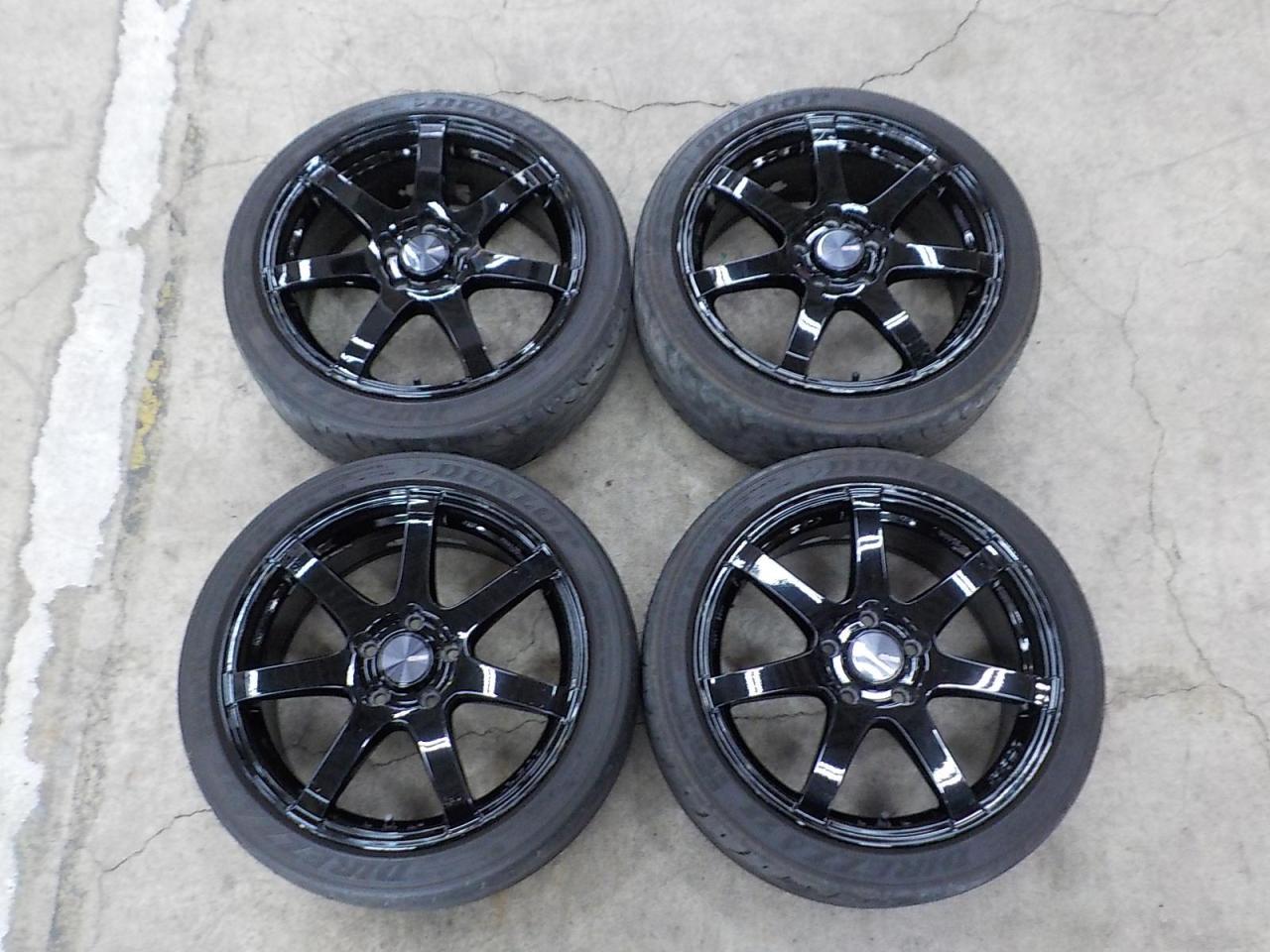 ENKEI(エンケイ) PerformanceLine(パフォーマンスライン) PF07 SBK + DUNLOP(ダンロップ) DIREZZA ZⅢ | カー用品 タイヤホイールセット 17 ...
