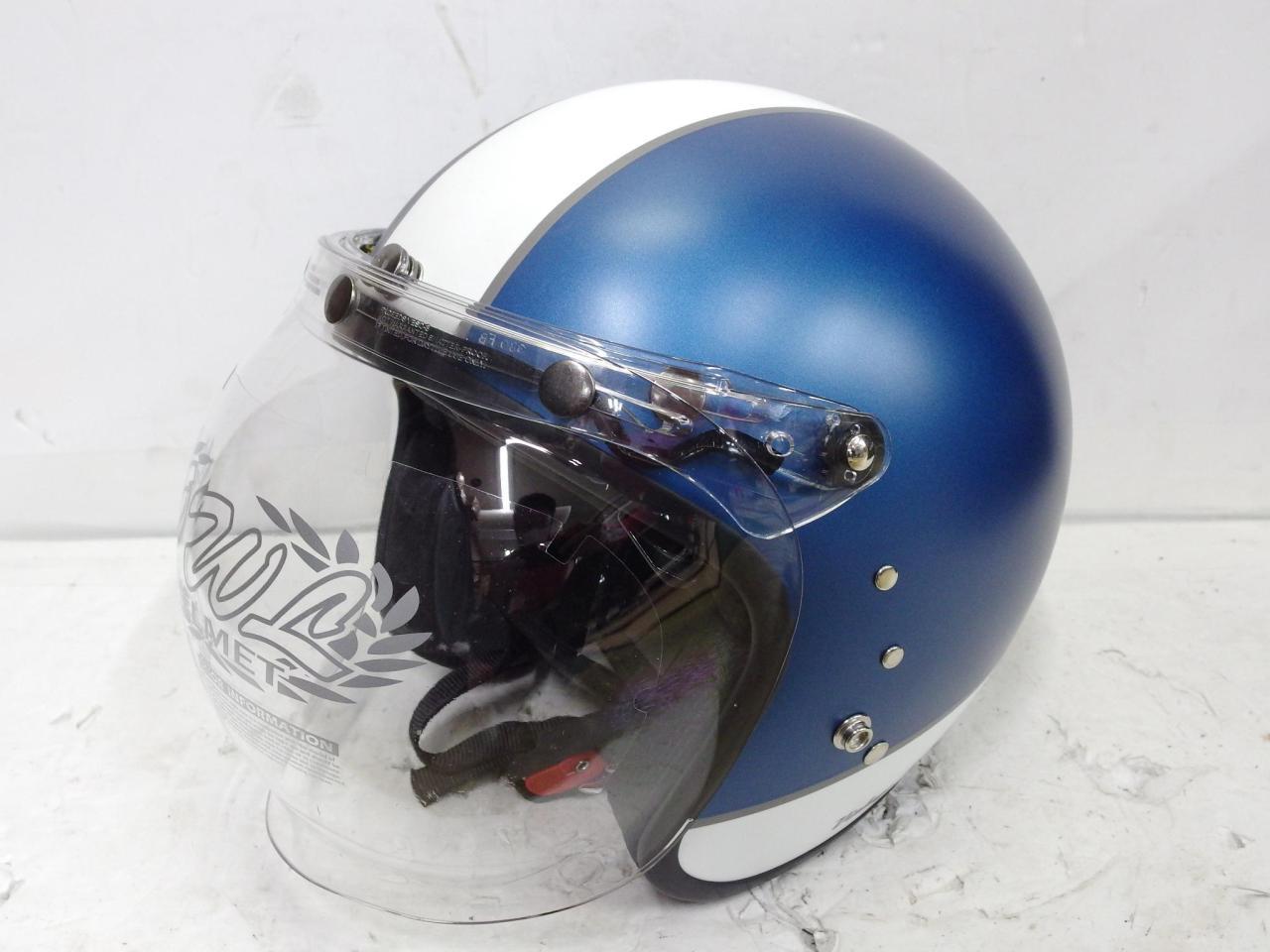 OWL(アウル) TT380 ハイブリッドスモールジェットヘルメット ビンテージブルー フリーサイズ HSJ-VBL | 中古品 | アップ ...