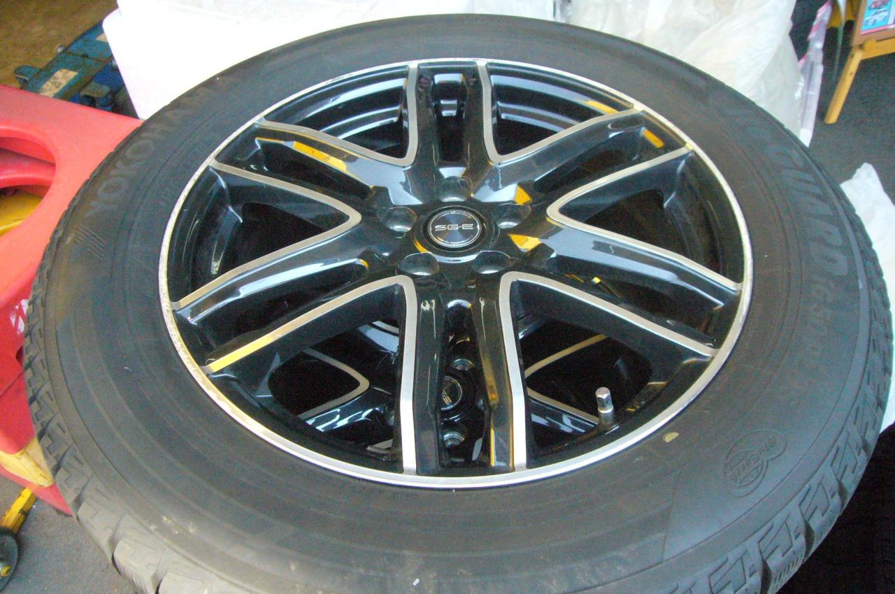 GT209-016 weds(ウェッズ) SG・E ツイン6本スポークホイール + YOKOHAMA(ヨコハマ) ICE GUARD ...