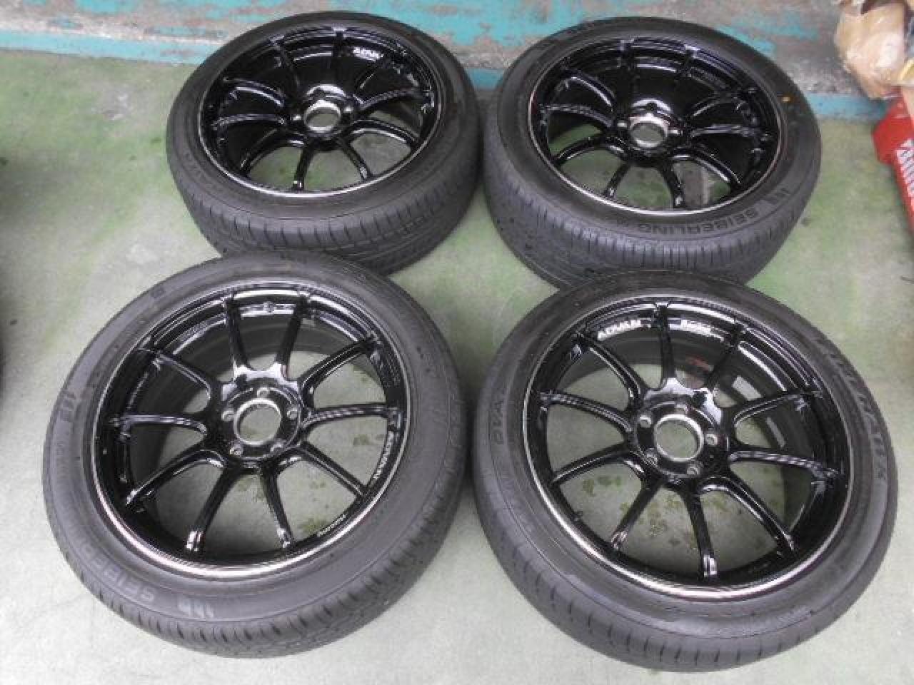 YOKOHAMA(ヨコハマ) ADVAN Racing(アドバンレーシング) RZ2 レーシンググロスブラック&リング + FireStone ...