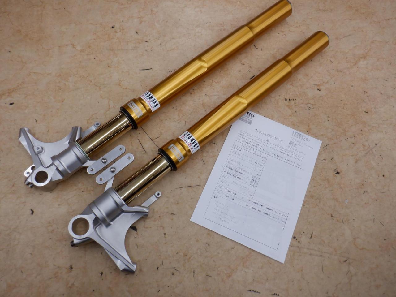 OHLINS/OKUMURA(オクムラ) 倒立フロントフォーク FGRT200シリーズ(品番FGRT224) オクムラMEダンピング ...