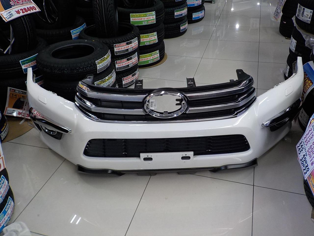 TOYOTA GUN125/ハイラックス前期純正フロントバンパー + フロントグリル + フォグランプ +TRD バンパーカバー | カー用品 ボディパーツ フロントエアロを通販で購入する ...