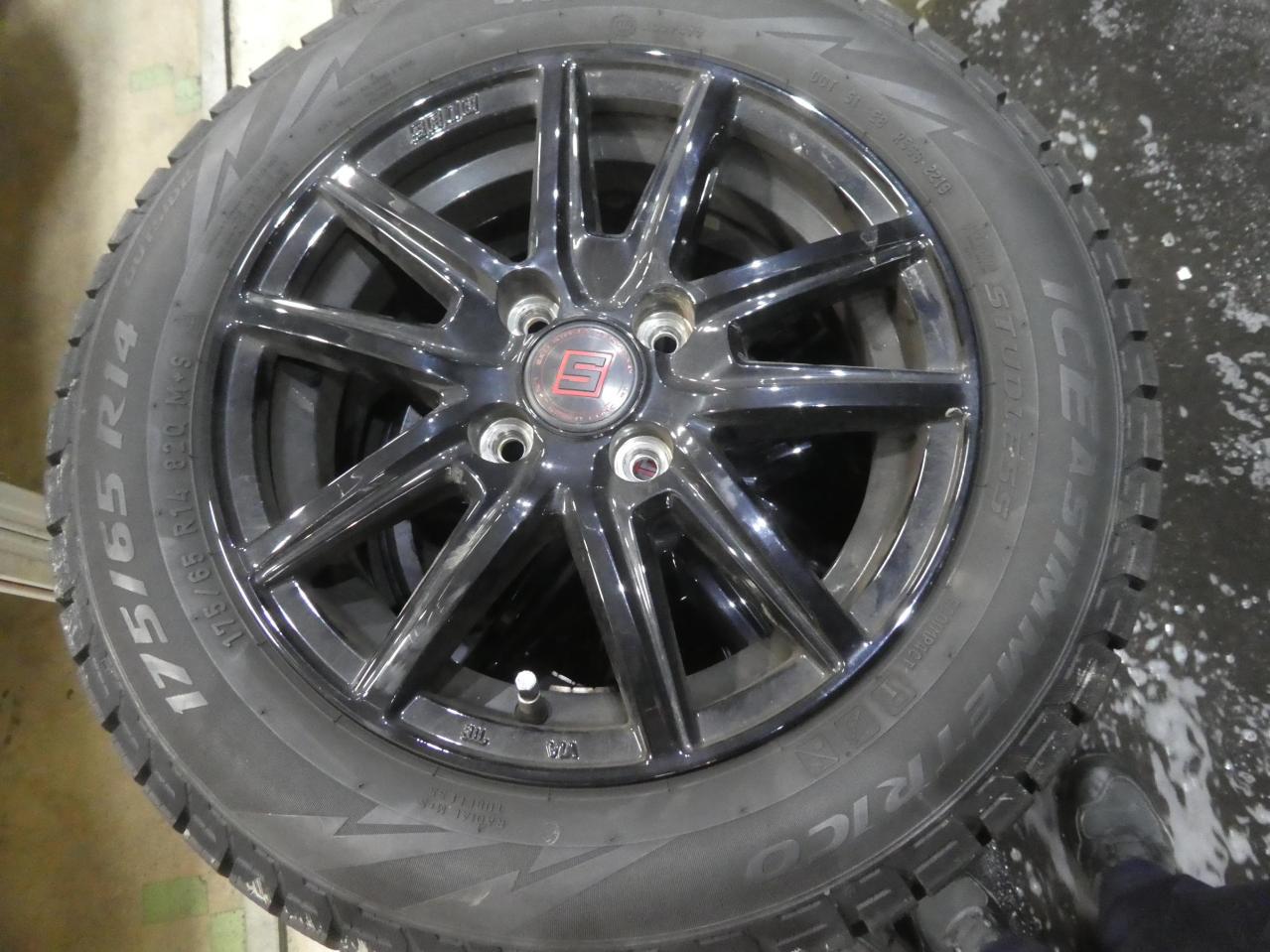 KYOHO SEIN ツイン5本スポーク + PIRELLI ICEASIMMETRICO 175/65-14(U12104) | 中古品 ...