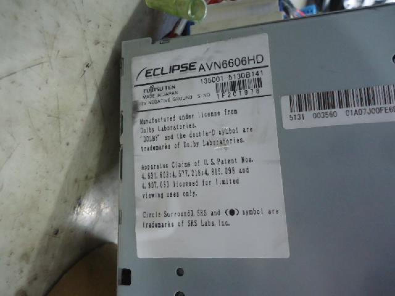 ECLIPSE AVN6606HD 2006年モデル 2DINサイズ HDD/DVD/CD/ラジオ対応 | 中古品 | アップガレージ 尾張旭 ...