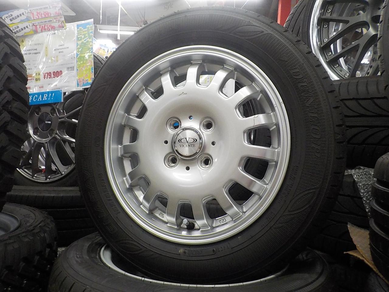 weds(ウェッズ) VICENTE(ヴィセンテ) VICENTE-04 CA･EV + DUNLOP(ダンロップ) ENASAVE EC300+ | カー用品 タイヤホイールセット 14 ...