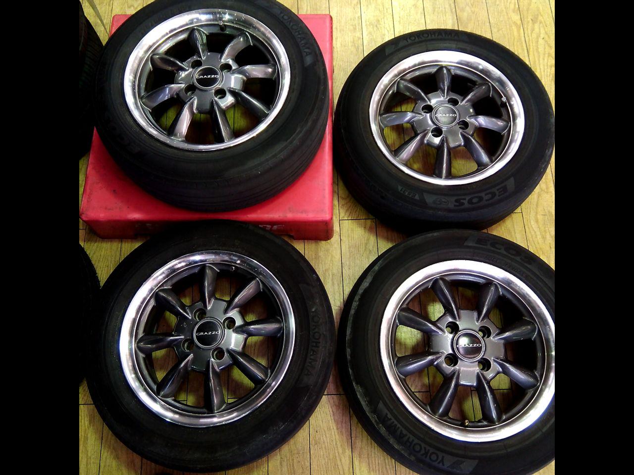 GRAZZO 8本スポーク ガンメタ ホイールのみ | カー用品 アルミホイール 14インチホイールを通販で購入する | 中古カー＆バイク用品 ...