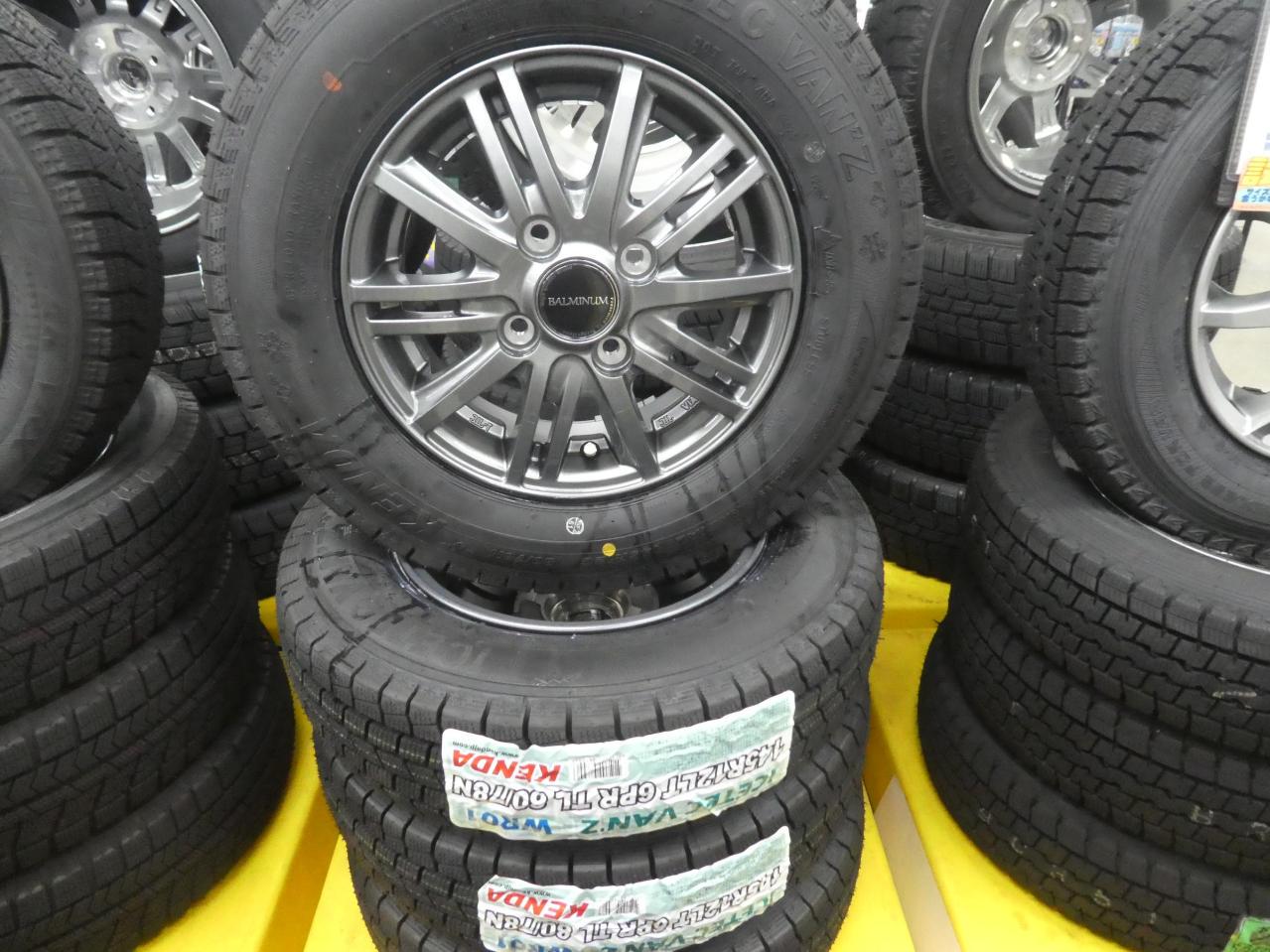 BRIDGESTONE BALMINUM BR10 + KENDA ICETEC VAN’Z WR01 145R12 6PR LT 80 ...