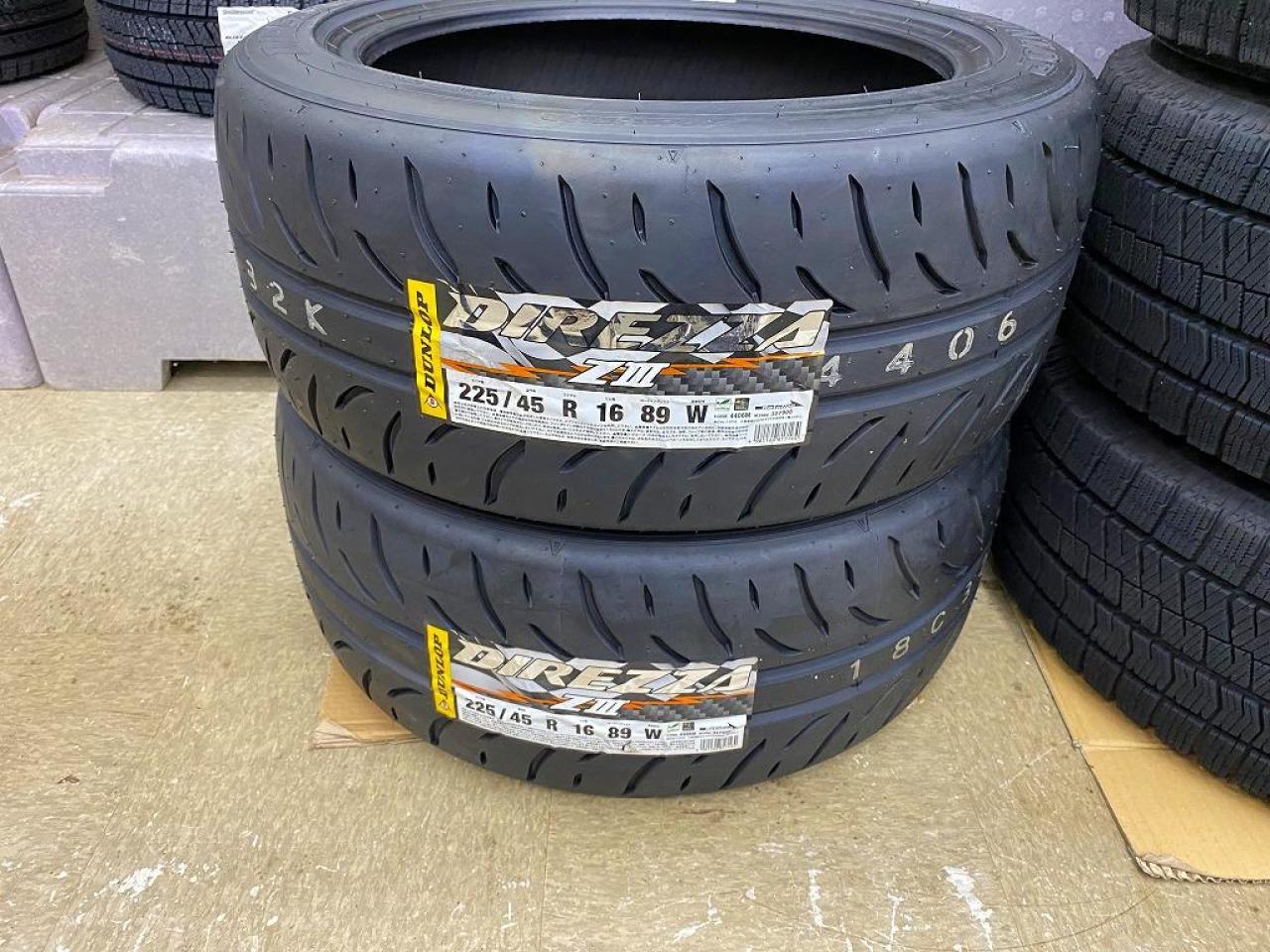DUNLOP DIREZZA ZⅢ 225/45R16 20年 ラベル付き未使用 2本セット | カー用品 タイヤ 16インチタイヤを通販で ...