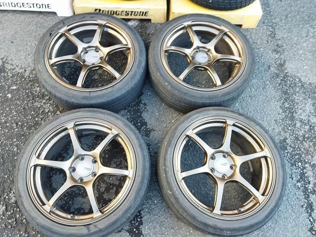 YOKOHAMA(ヨコハマ) ADVAN Racing(アドバンレーシング) RG3 レーシングゴールドメタリック + DUNLOP ...