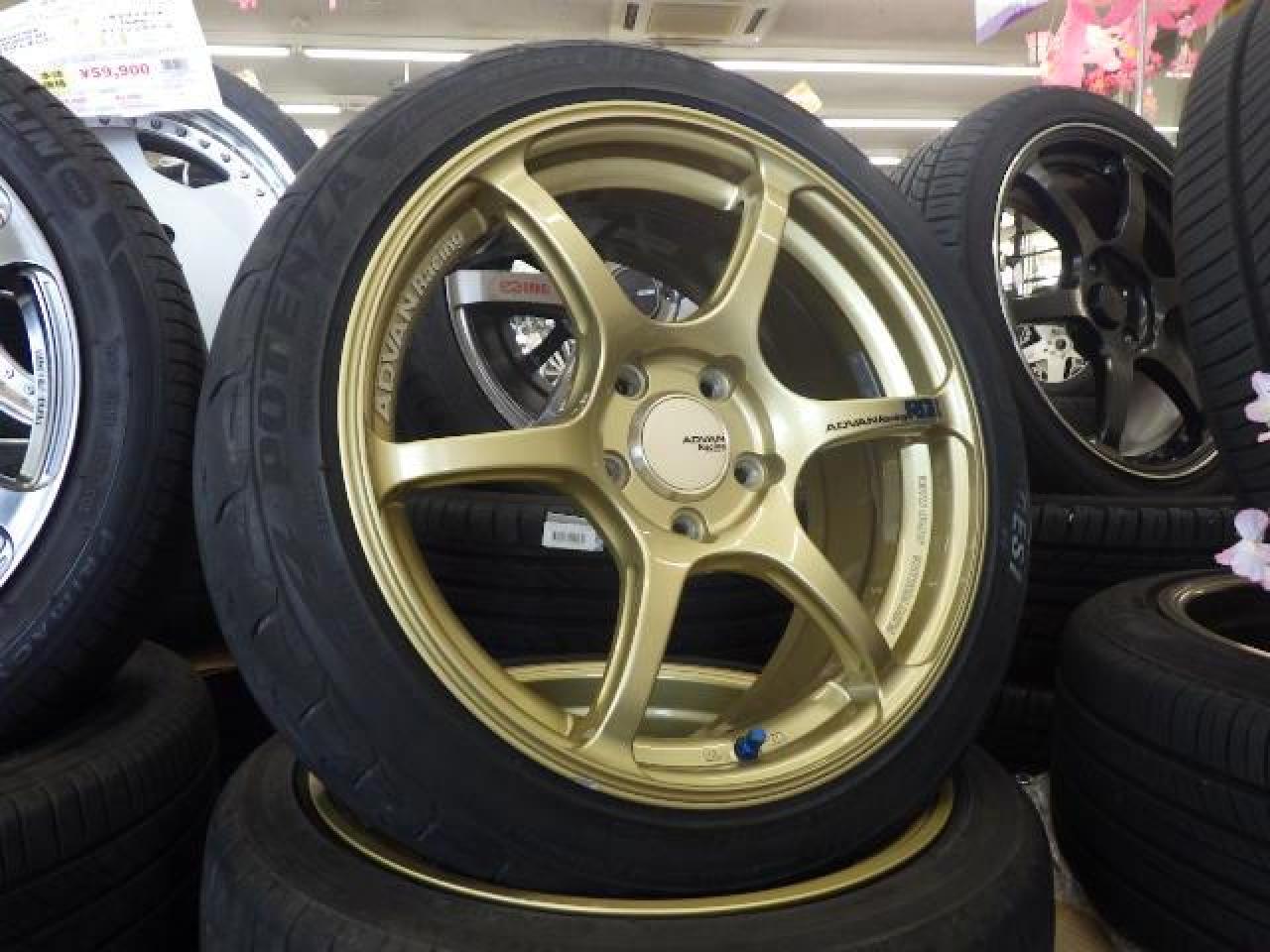 YOKOHAMA ADVAN Racing RG3 レーシングゴールドメタリック + BRIDGESTONE POTENZA ...