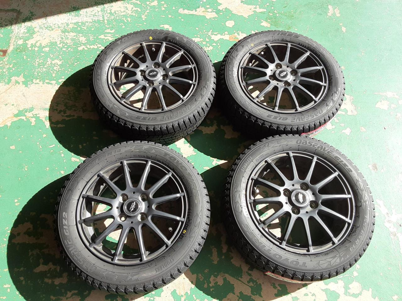 weds(ウェッズ) TEAD SPORT + TOYO(トーヨー) OBSERVE GIZ2 4本セット | カー用品 スタッドレスタイヤホイールセット 14インチスタッドレスタイヤホイール ...