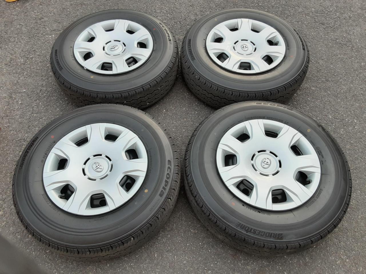 トヨタ純正(TOYOTA) ハイエース(200系)純正 スチールホイール + BRIDGESTONE(ブリヂストン) ECOPIa RD613 ...