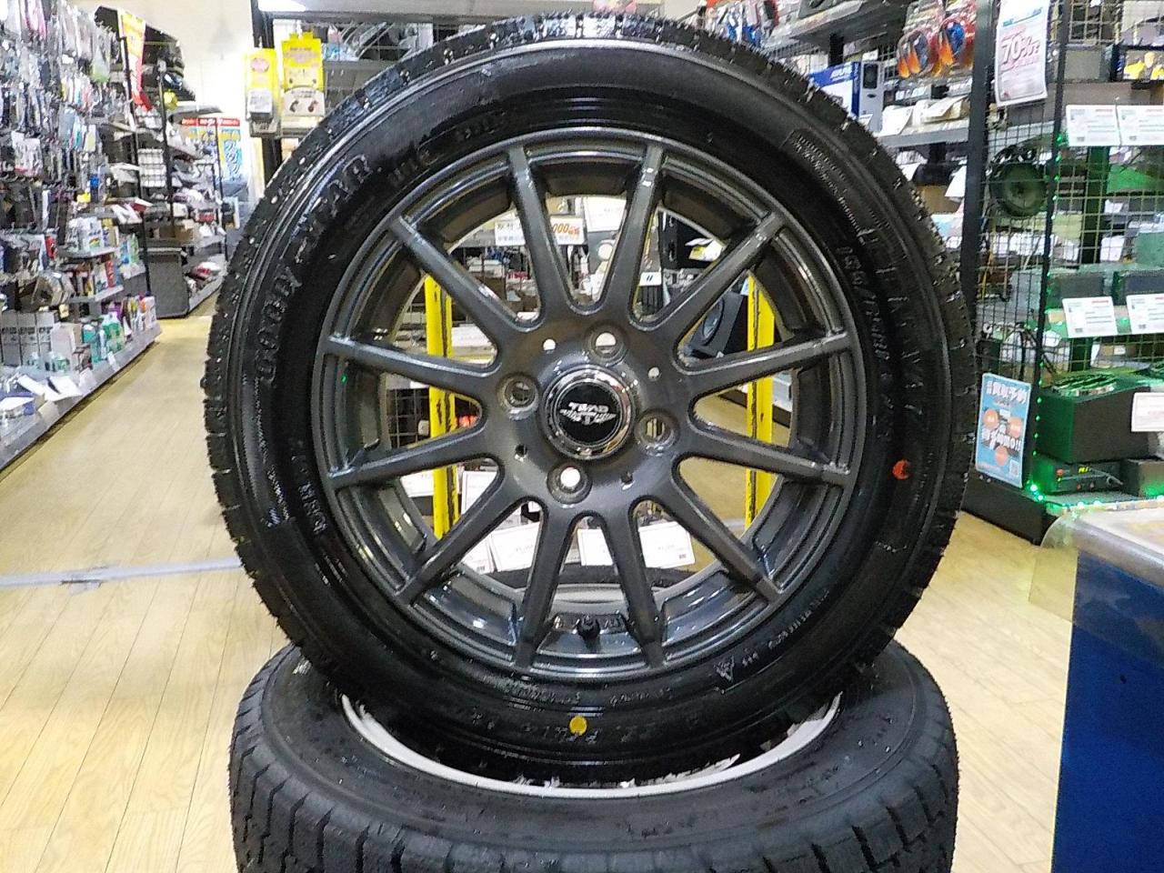 【新品タイヤ】weds(ウェッズ) TEAD SPORT + GOODYEAR(グッドイヤー) ICE NAVI 7(アイスナビセブン) | カー用品 スタッドレスタイヤホイールセット 14 ...