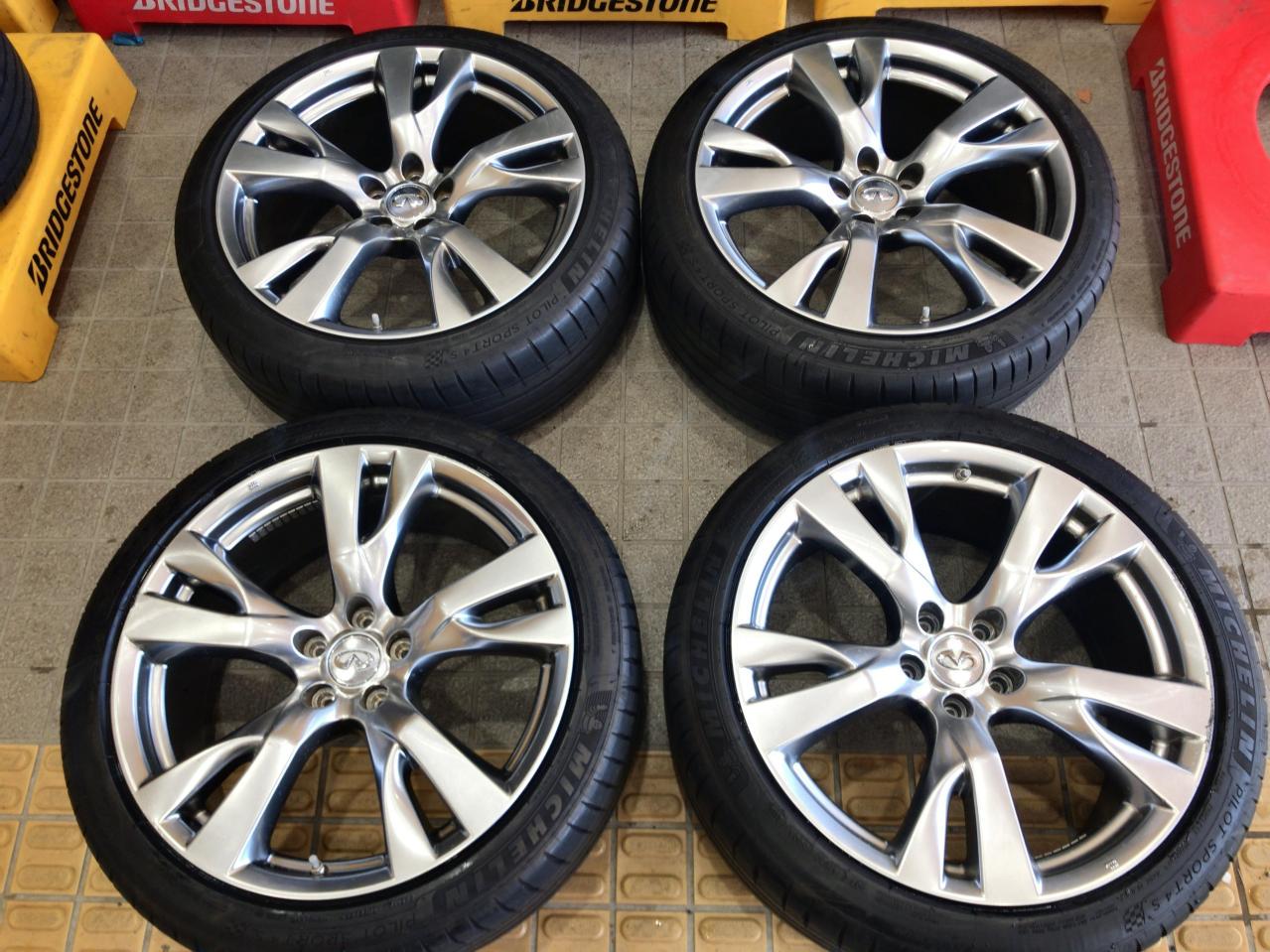 NISSAN Y51 フーガ type-S 後期純正ホイール + MICHELIN PILOT SPORT 4S | カー用品 タイヤホイール ...
