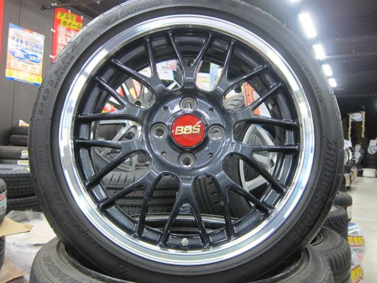 BBS(ビービーエス) RG-F (RG517) + 【タイヤ】BRIDGESTONE(ブリヂストン) POTENZA RE004 ★軽CARサイズRG-F入荷!!ホイールキレイです!★ ...