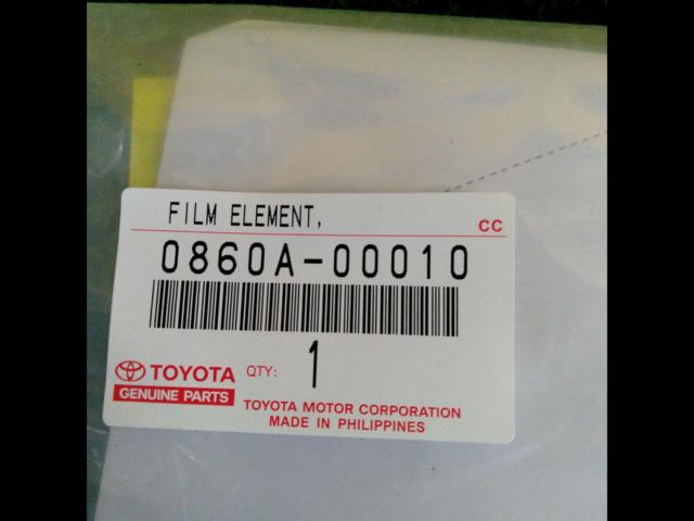 TOYOTA純正 フィルムエレメント 0860A-00010 | カー用品 カーAVアクセサリー その他カーAVアクセサリーを通販で購入する ...