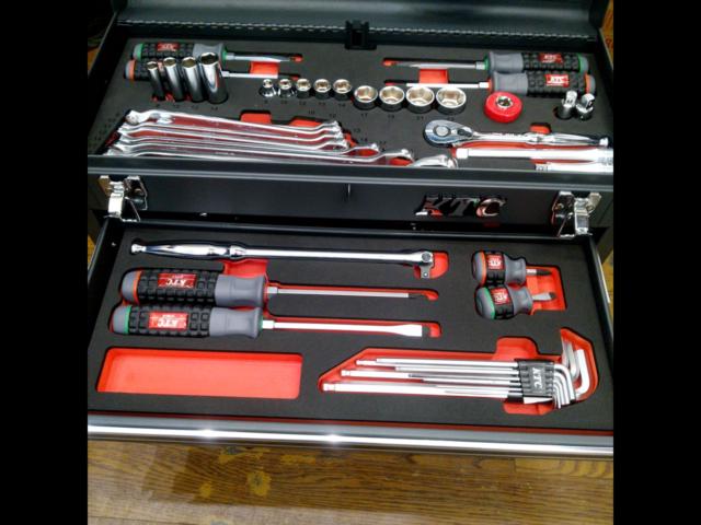 KTC 3段チェスト工具KTC 67点セット マットグレー | カー用品 メンテナンス 工具を通販で購入する | 中古カー＆バイク用品の販売ならアップガレージ