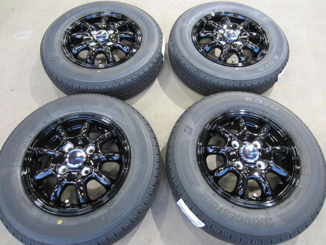 JAPAN SANYO(ジャパン三陽) ZACK(ザック) JP-209 + BRIDGESTONE(ブリヂストン) K370 | カー用品 タイヤホイールセット 12インチタイヤホイール ...