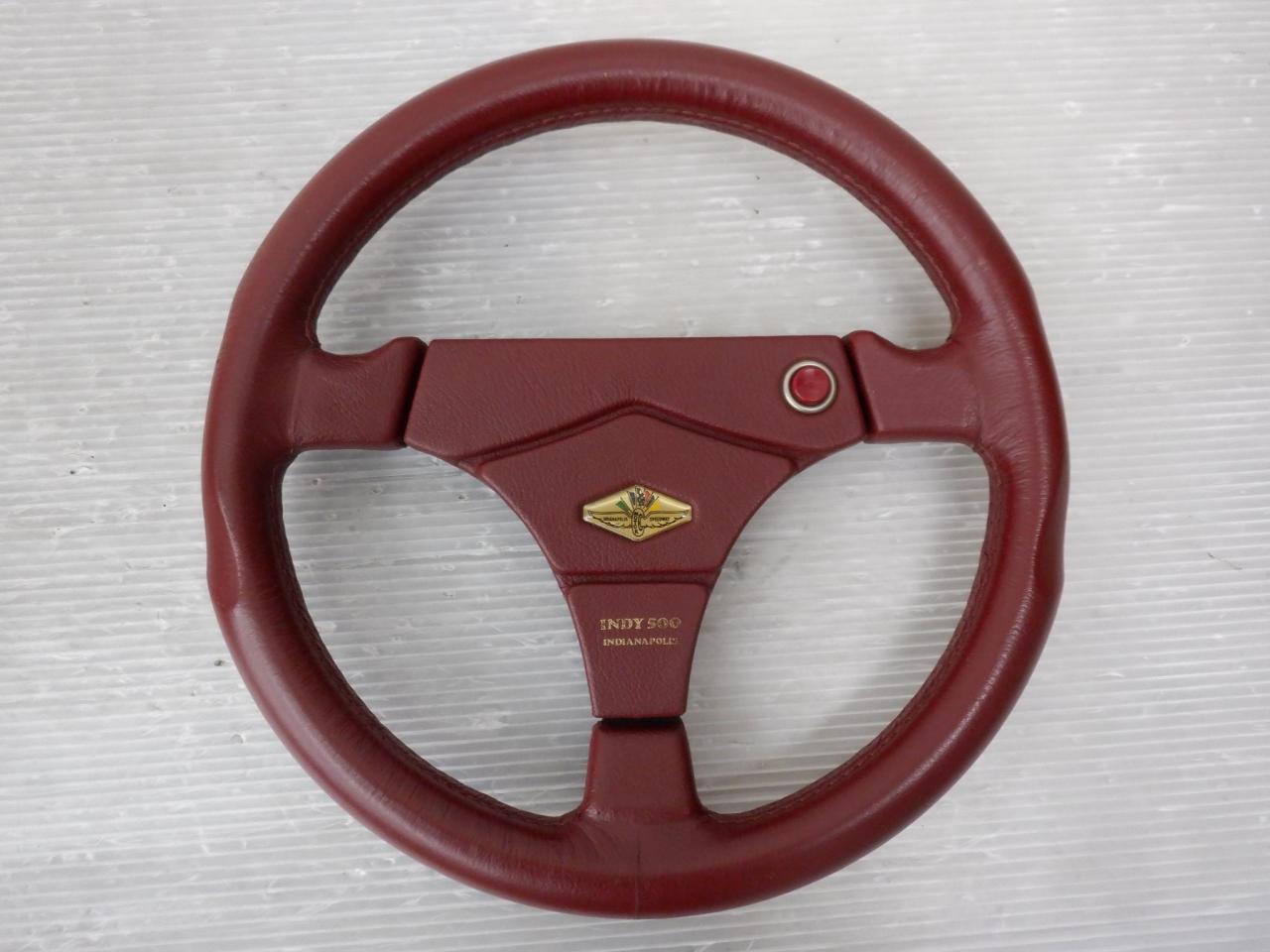 DINAMIC インディアナポリス INDY500 ステアリング レッドレザー 外径約Φ32 | カー用品 インテリア ステアリングを通販で ...