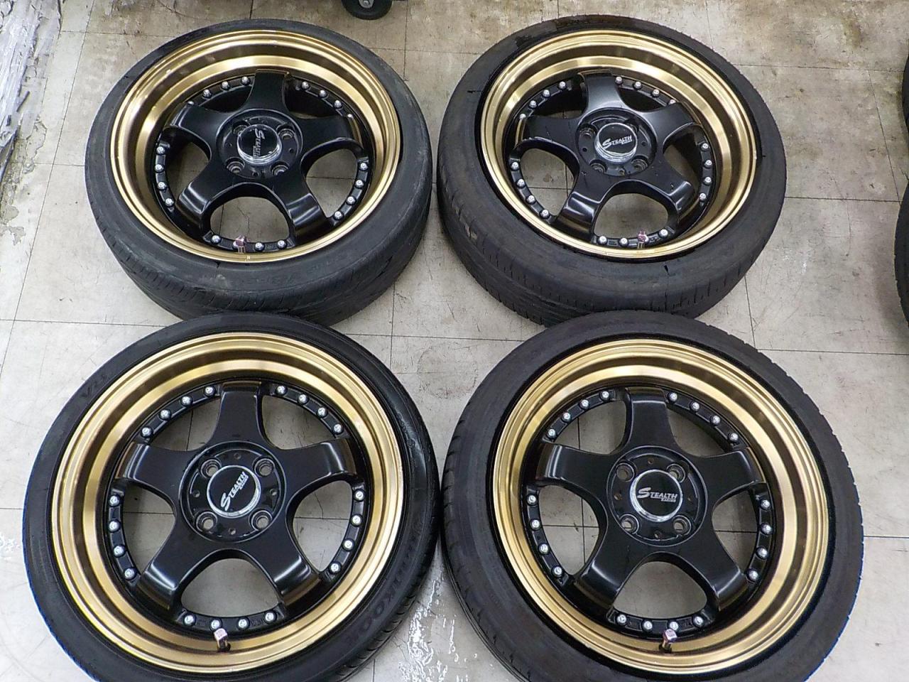 STEALTH RACING 5本スポークホイール + HANKOOK(ハンコック)/KINGSTAR VENTUS V8 RS ...