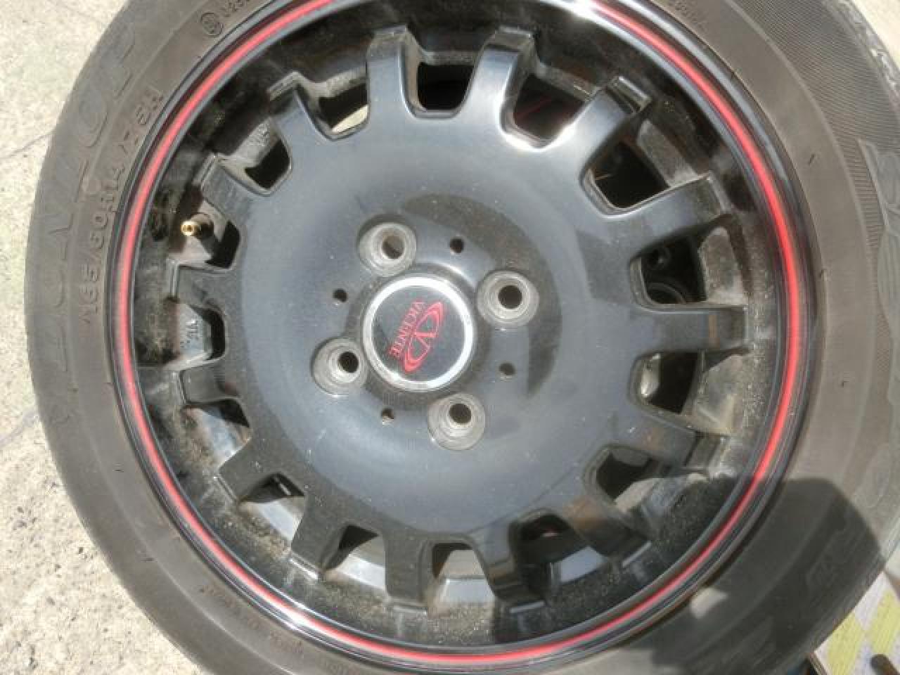 weds(ウェッズ) VICENTE(ヴィセンテ) VICENTE-04 CA･EV ブラック&レッドライン | カー用品 アルミホイール 14インチホイールを通販で購入する | 中古カー ...