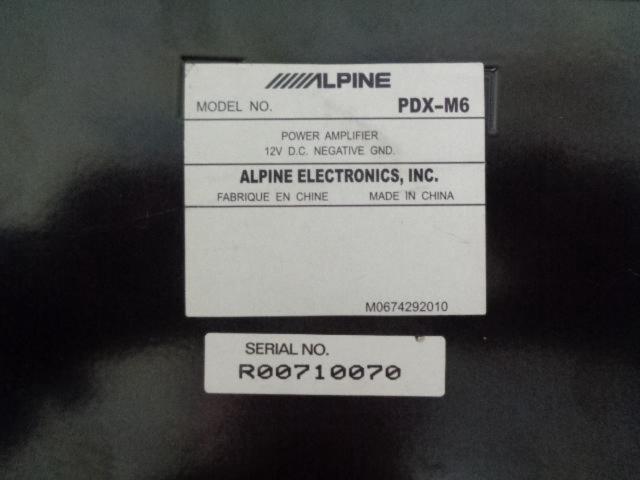 ALPINE(アルパイン) PDX-M6 | カー用品 アンプを通販で購入する | 中古カー＆バイク用品の販売ならアップガレージ