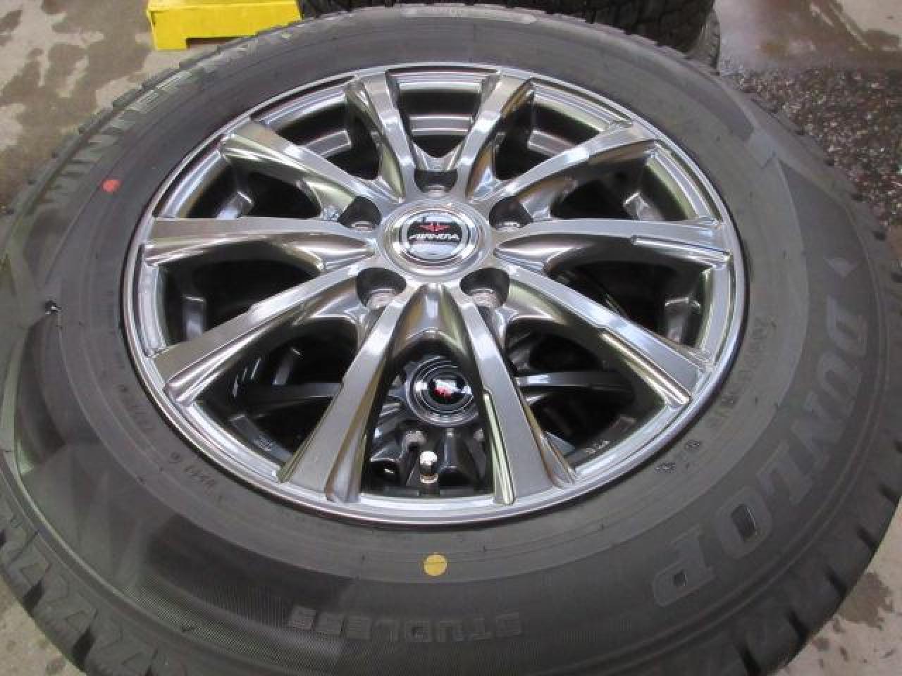 DUNLOP AIRNOVA SB10 + DUNLOP WINTERMAXX WM02(W05025) | カー用品 スタッドレスタイヤホイールセット 15インチスタッドレスタイヤホイール ...