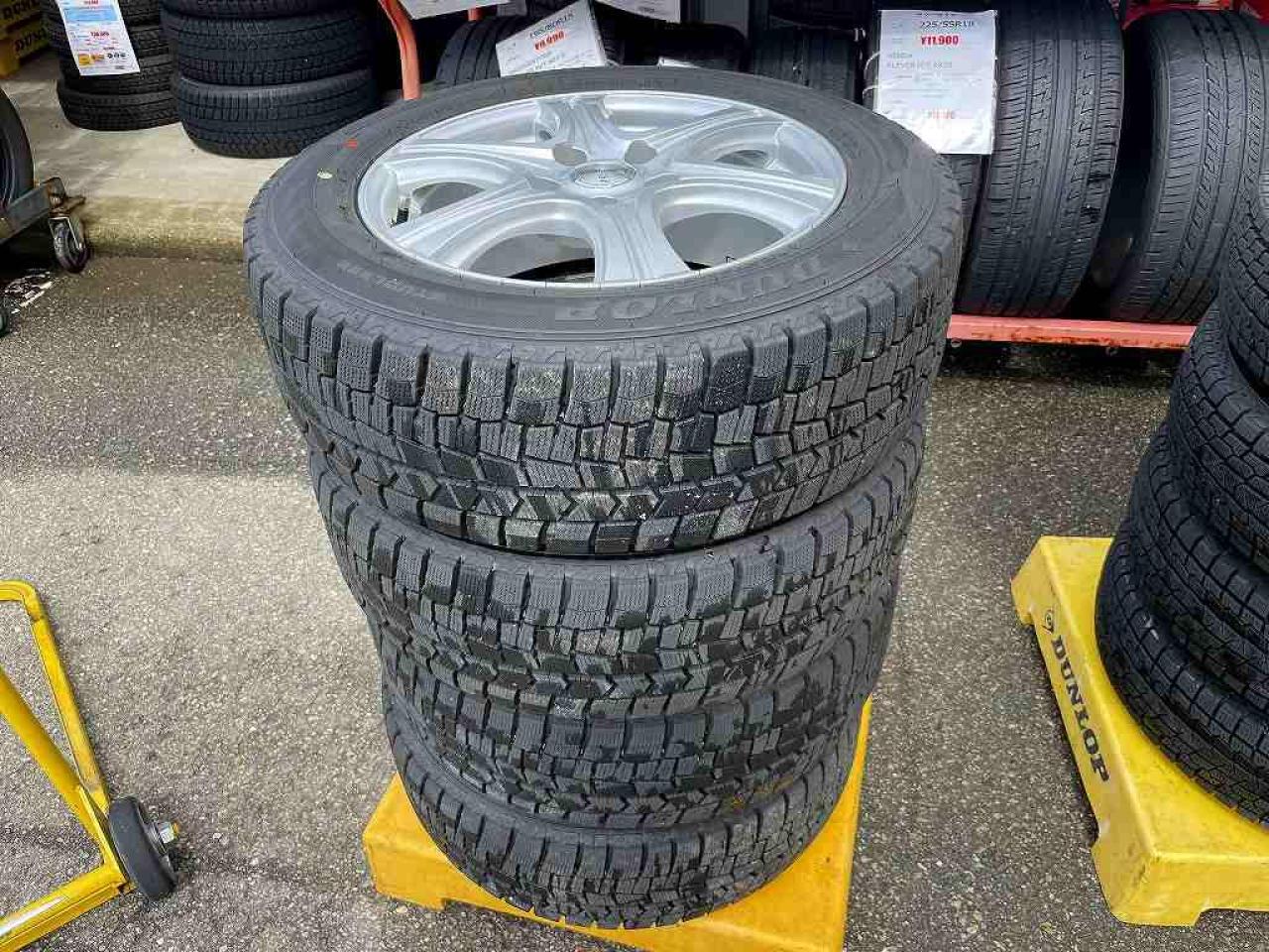 [S2306]TOPY SIBILLA NEXT XS-6 + DUNLOP WINTERMAXX WM02 205/60R16 | カー用品 スタッドレスタイヤホイールセット 16インチ ...