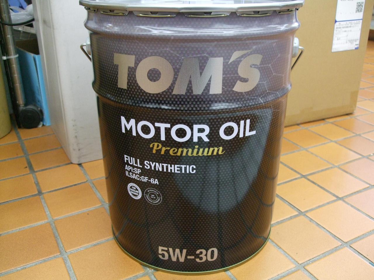TOM’S MOTOR OIL premium 5W-30 *開封済み内容量15Lくらいです | 中古品 | アップガレージ 小牧南インター店 ...
