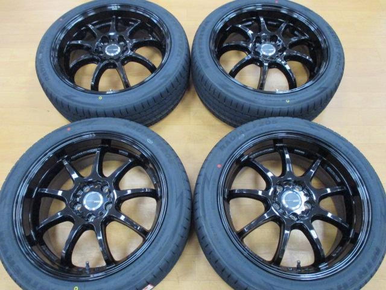 WORK(ワーク) EMOTION(エモーション) D9R ブラック + MINERVA F205(2023年製造) ★新品タイヤ付き★ ...