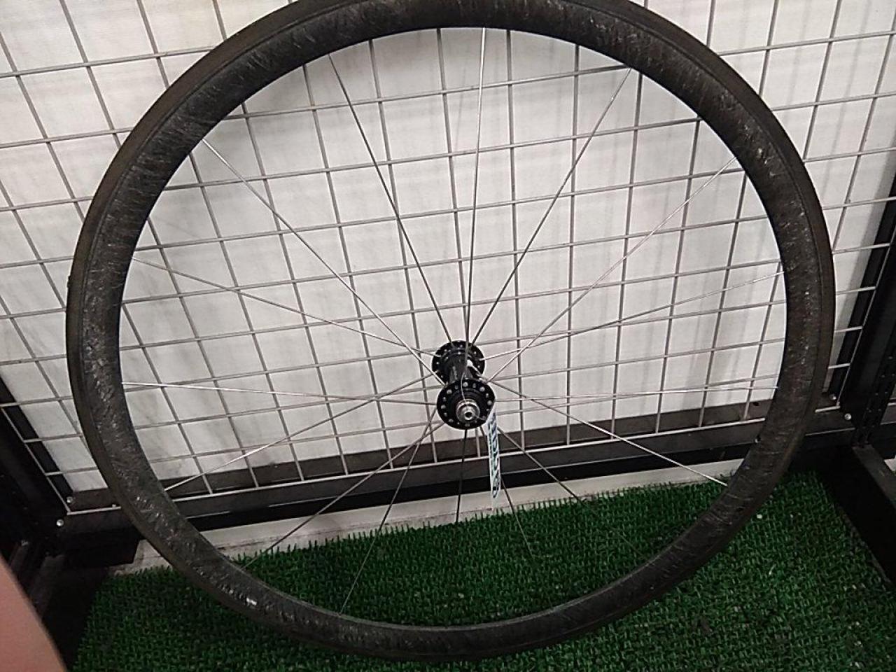 わけあり SHIMANO DURA-ACE HB-9000ハブ/メーカー不明 カーボンリム チューブラーフロントホイール | 自転車 ホイール ...