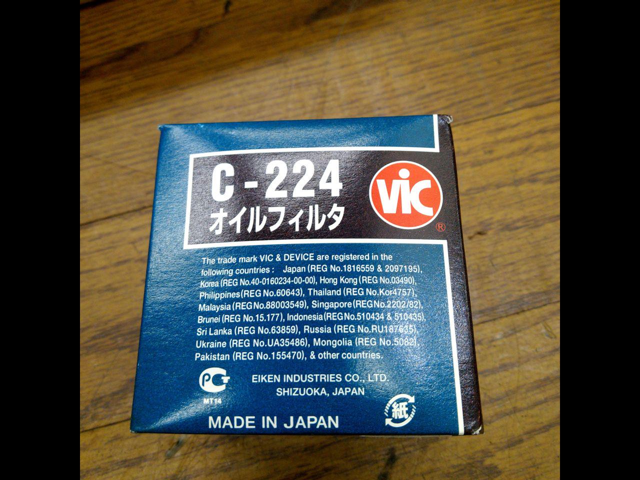 ViC C-224 オイルフィルター | カー用品 ケミカル用品 その他ケミカル用品を通販で購入する | 中古カー＆バイク用品の販売ならアップガレージ