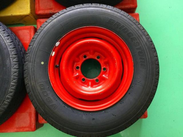 TOPY STEEL WHEEL BD098 + BRIDGESTONE V600 195/80R15 107/105L LT 4本セット ...