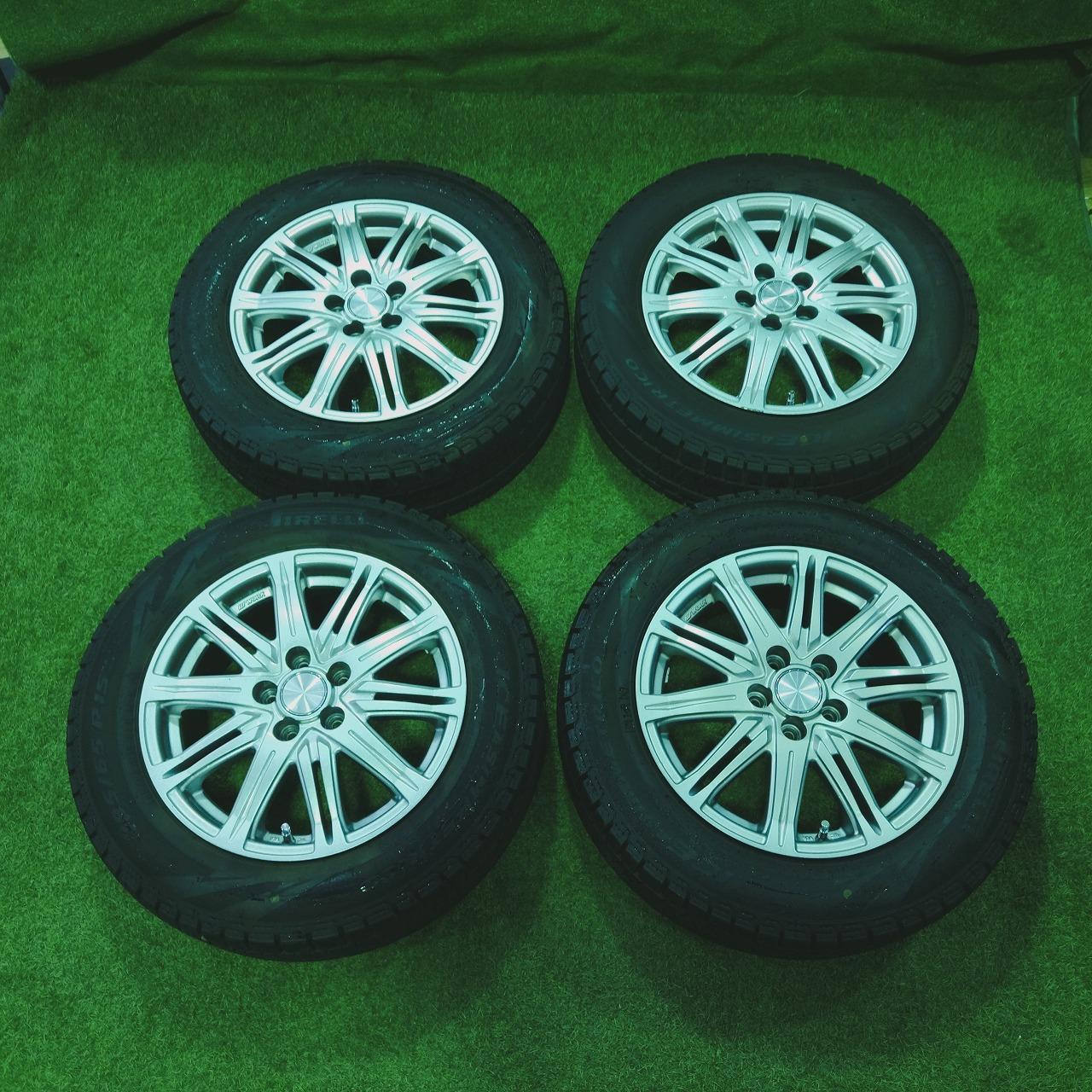 WORK PROMISING STYLE S 15本(5本+2x5本)スポーク ガンメタ + PIRELLI ICEASIMMETRICO ...