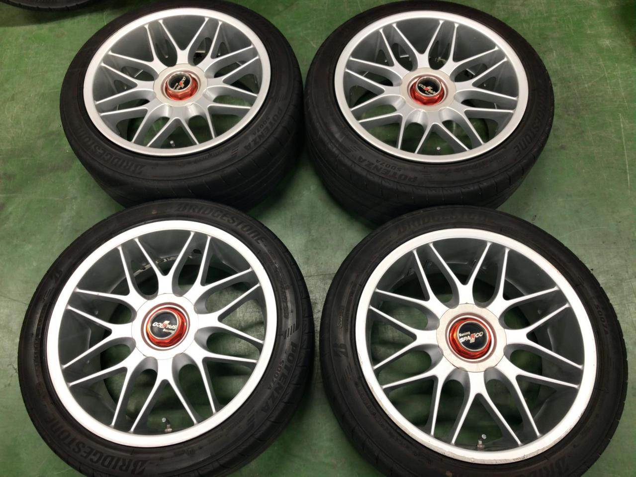 CRIMSON RACING SPARCO VIPER FANG + BRIDGESTONE POTENZA S007A | カー用品 タイヤ ...