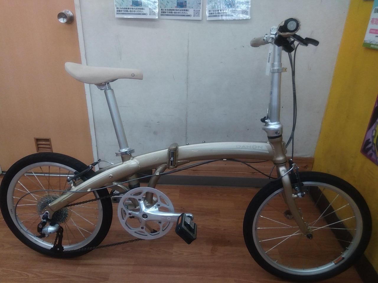 DAHON Mu P9 20インチ折りたたみ自転車 9段変速 2014年頃のモデル シャンパンゴールド | 自転車 シティ 折りたたみ自転車を ...