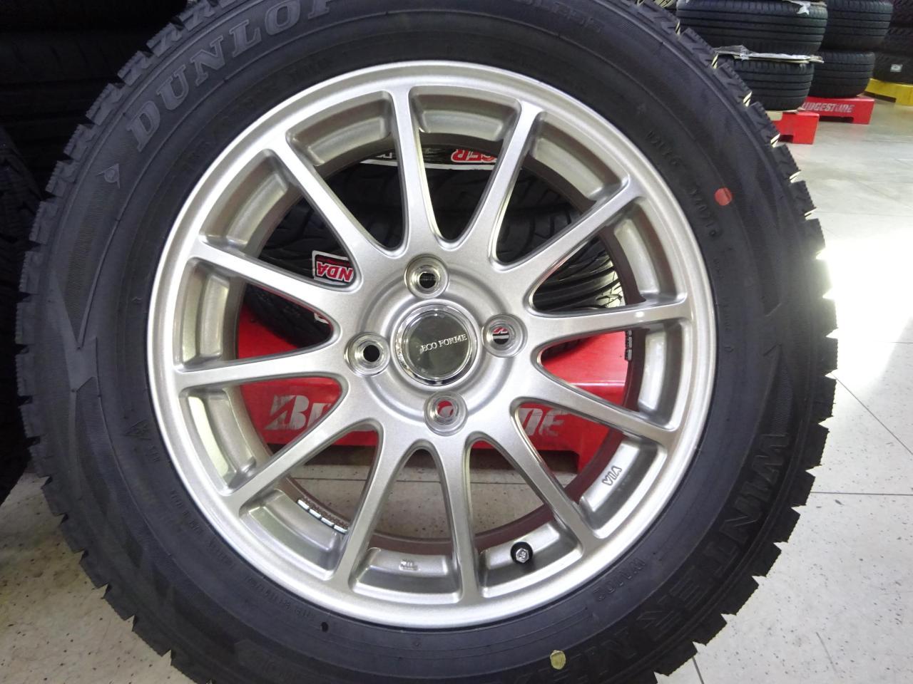 BRIDGESTONE ECO FORME SE-12 + DUNLOP WINTER MAXX WM02 | カー用品 スタッドレスタイヤホイールセット 15インチスタッドレスタイヤホイール ...