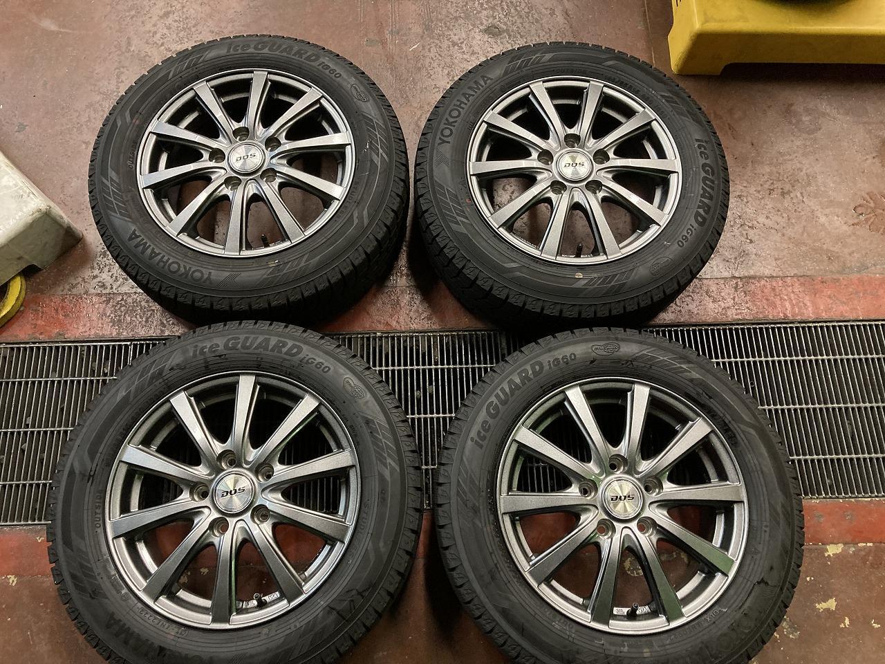 BADX(バドックス) D.O.S.(ディーオーエス) SE-10 + YOKOHAMA(ヨコハマ) ice GUARD iG60 | カー用品 スタッドレスタイヤホイールセット 15インチ ...