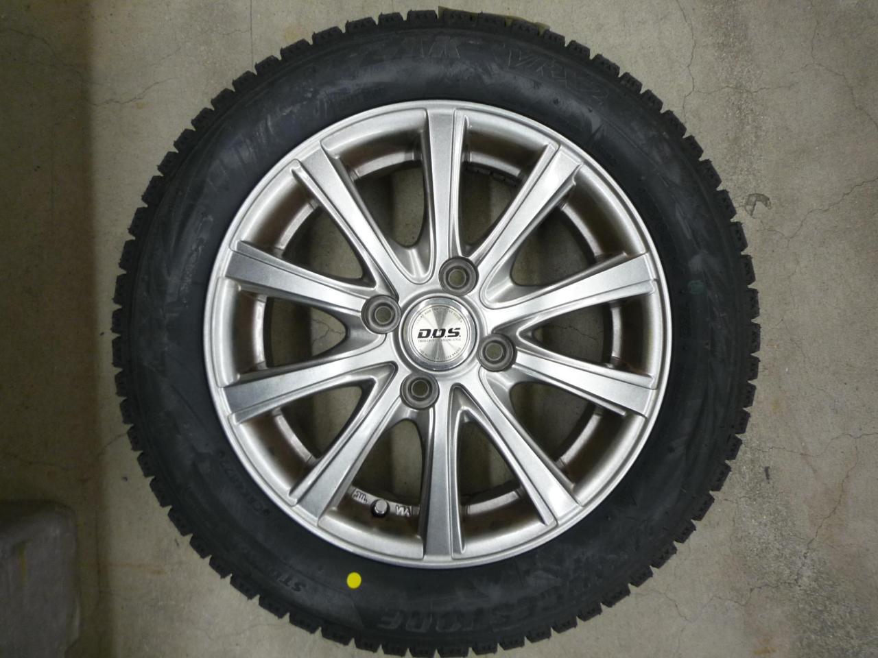 ★新品スタッドレス付き★BADX D.O.S. SE-10R + BRIDGESTONE BLIZZAK VRX2 | カー用品 スタッドレスタイヤホイールセット 14インチスタッドレスタイヤ ...