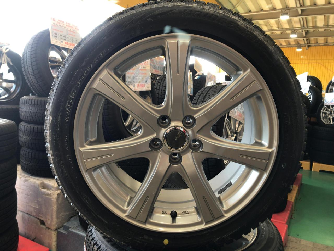 YOKOHAMA MILLOUS RE + BRIDGESTONE BLIZZAK VRX2 | カー用品 スタッドレスタイヤホイールセット 17インチスタッドレスタイヤホイールセットを通販で ...