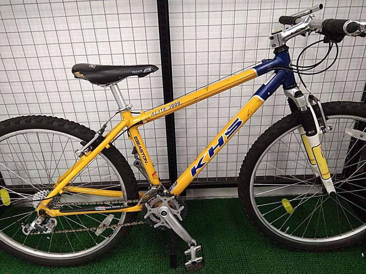 【わけあり現状販売】KHS ALITE 3000 モデル不明 3x8段変速 26x1.95マウンテンバイク MTB イエロー | 自転車 ...