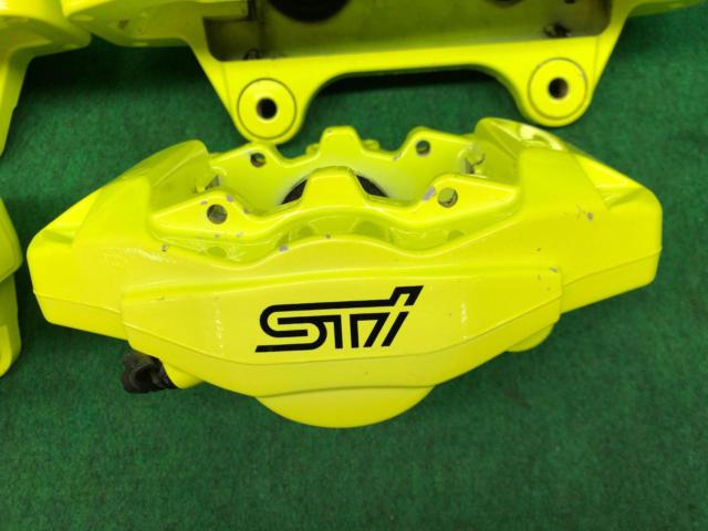 【前後セット】スバル純正 WRX STI/VAB D型 後期純正 brembo(ブレンボ)製 対向6POT/2POT モノブロックキャリパー 蛍光イエロー | 中古品 | アップガレージ 仙台 ...