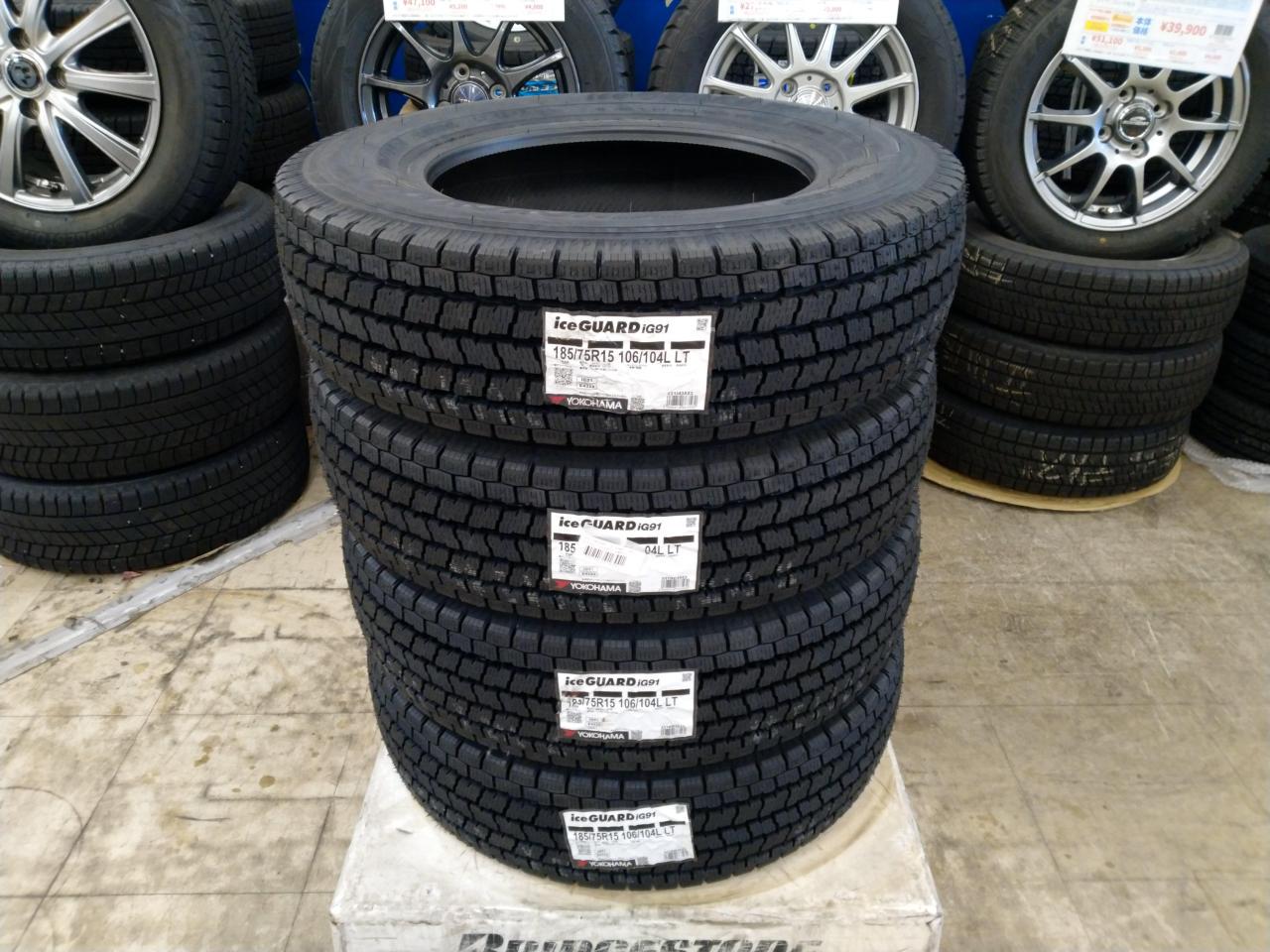 YOKOHAMA iceGUARD iG91 106/104LT 価格見直しました | カー用品 スタッドレスタイヤ 15インチスタッドレスタイヤを通販で購入する | 中古カー＆バイク用品の ...