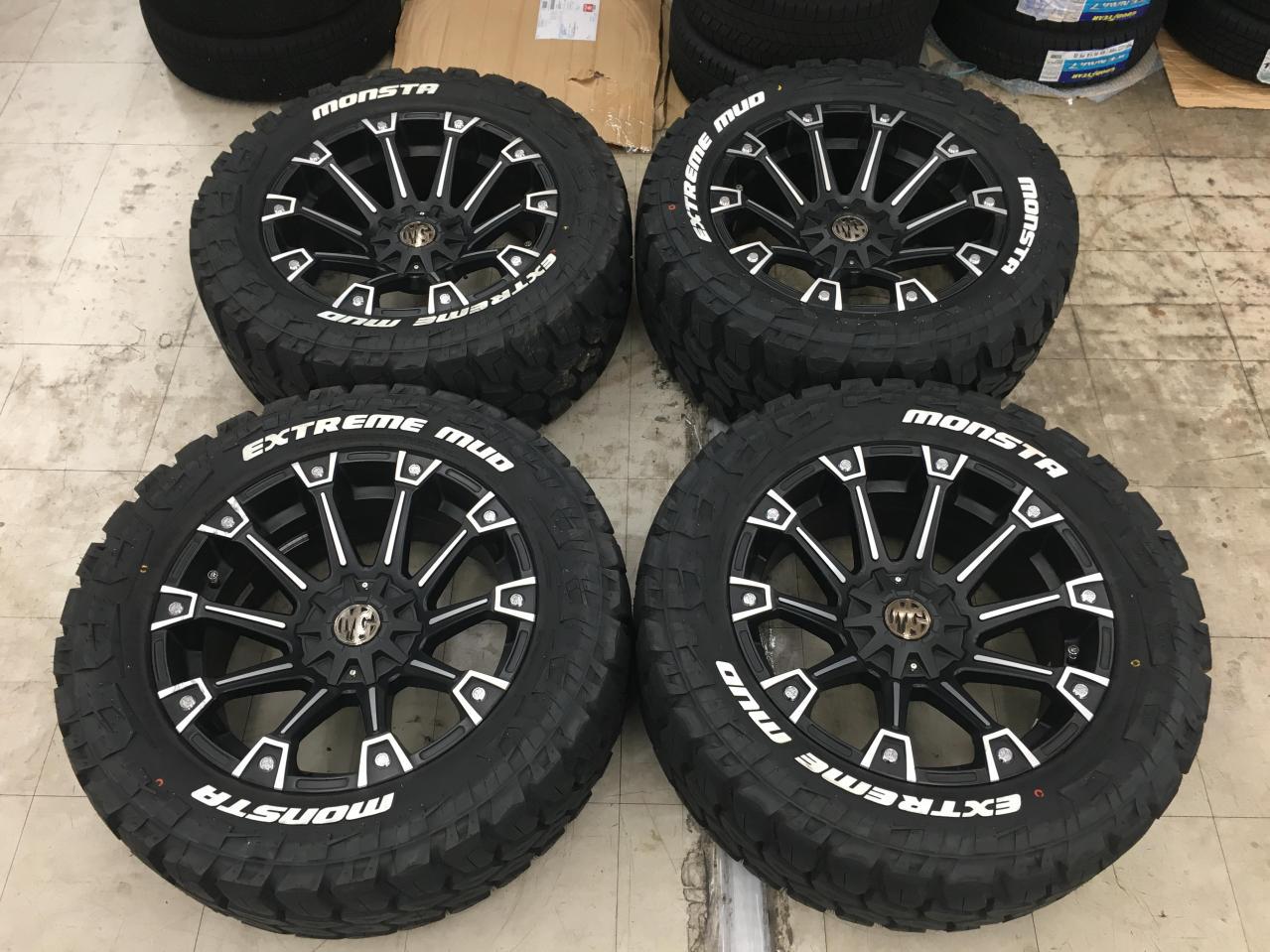 CRIMSON MYRTLE GEAR MG MONSTER + MONSTA EXTREME MUD/33x12.50R20☆ハイリフト ...