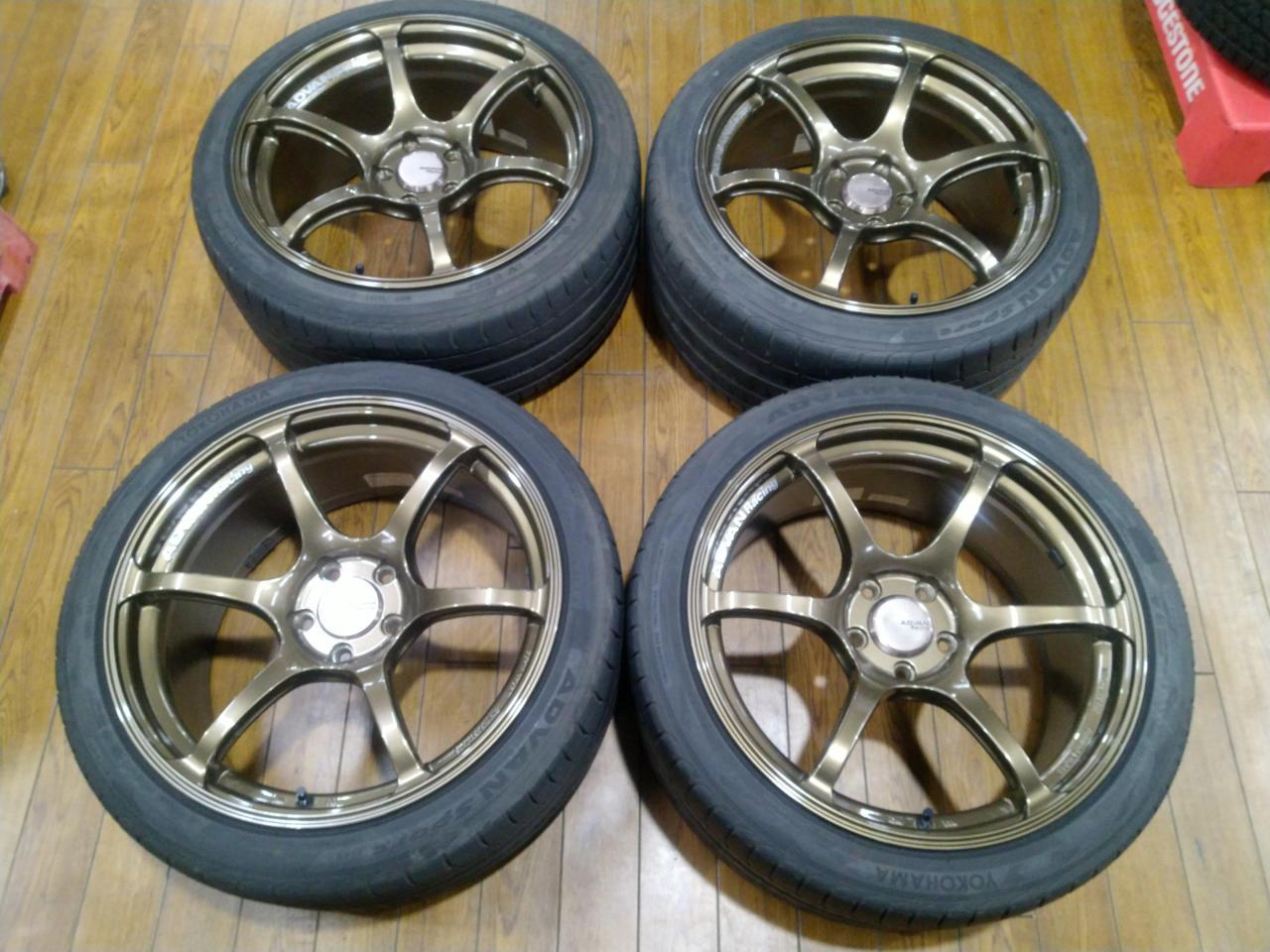 YOKOHAMA(ヨコハマ)ADVAN Racing(アドバンレーシング) RG3 + YOKOHAMA ADVAN Sport V105 | カー用品 タイヤホイールセット 19インチタイヤ ...