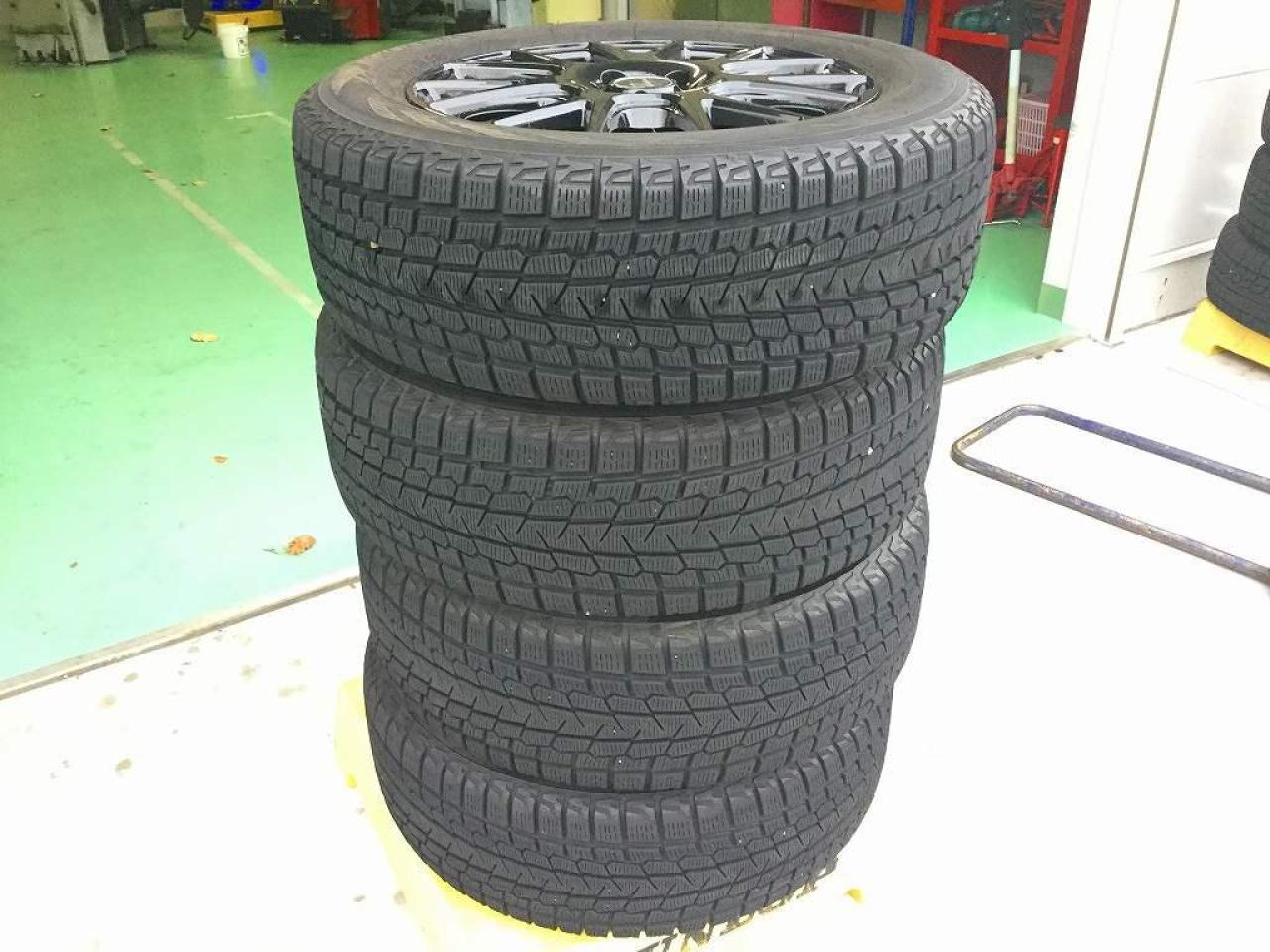 Verthandi + YOKOHAMA(ヨコハマ) iceGUARD G075 225/60R17 2019年製 4本 | カー用品 スタッドレスタイヤホイールセット 17インチスタッドレス ...