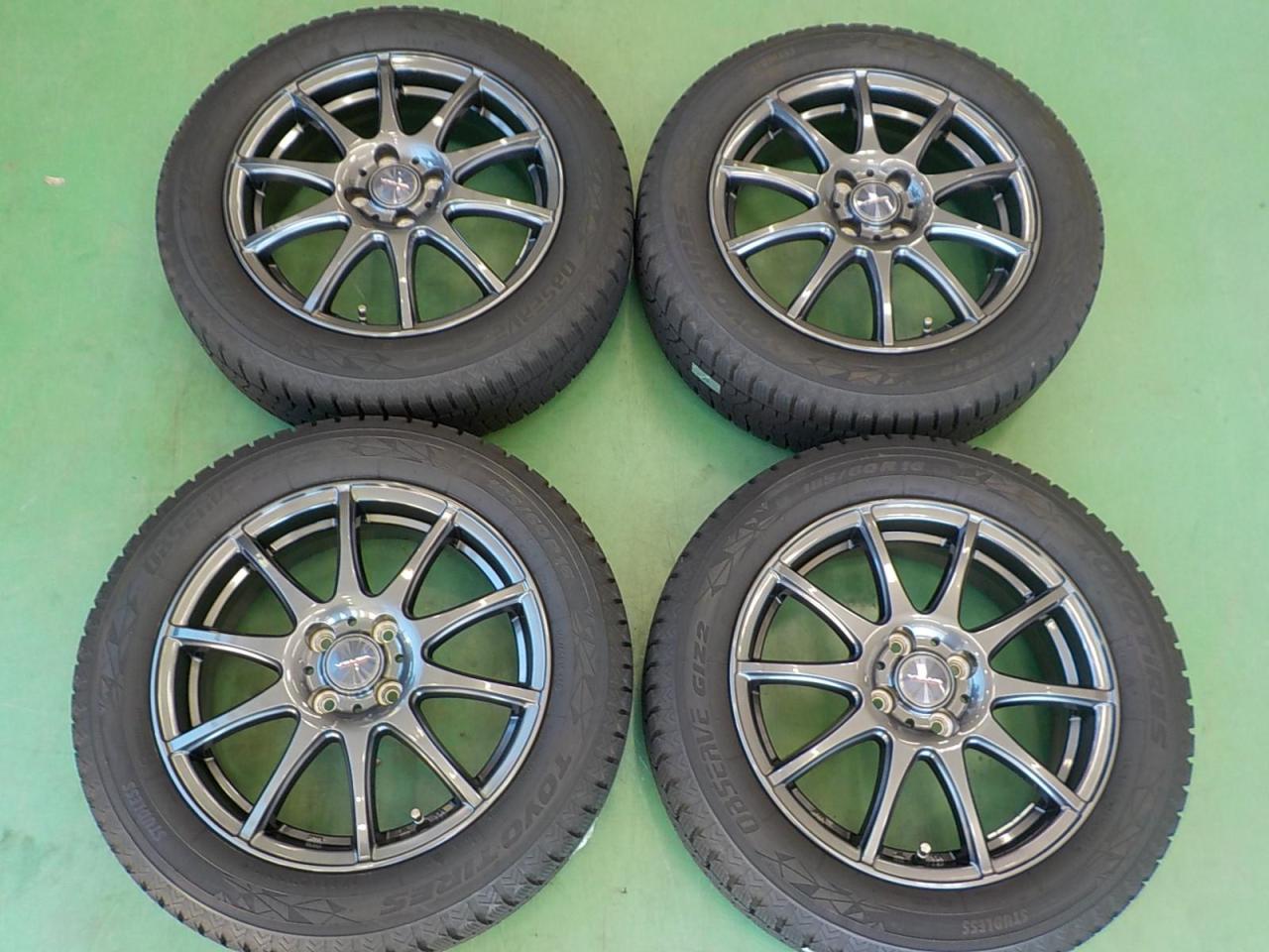 weds(ウェッズ)VELVA CHARGE+TOYO(トーヨー) OBSERVE GIZ2 185/60R16 4本セット | カー用品 スタッドレスタイヤホイールセット 16インチ ...