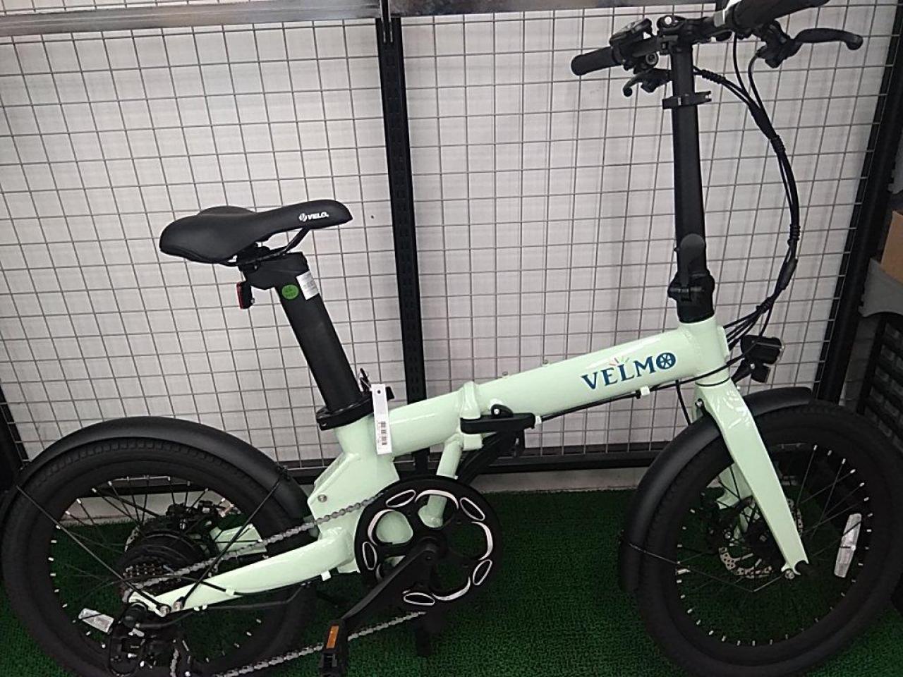 VELMO Q2 20インチ外装7段変速電動アシスト折りたたみ自転車 ライトグリーン | 電動アシスト自転車を通販で購入する | 中古自転車・自転車パーツを購入するならアップガレージ